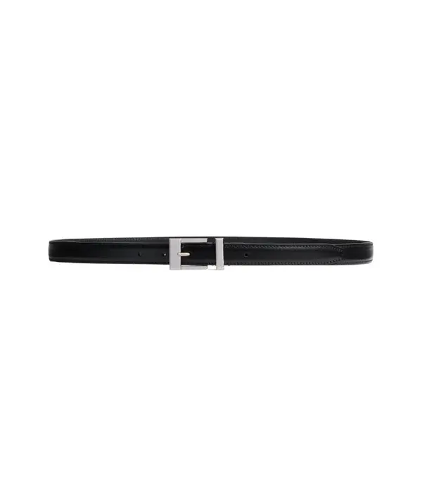Khaite Manhattan Leather Belt With Gold Hardware - Black