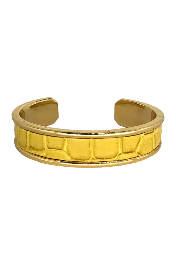 NORTON AND HODGES Remy Stackable Alligator Bracelet - Gold