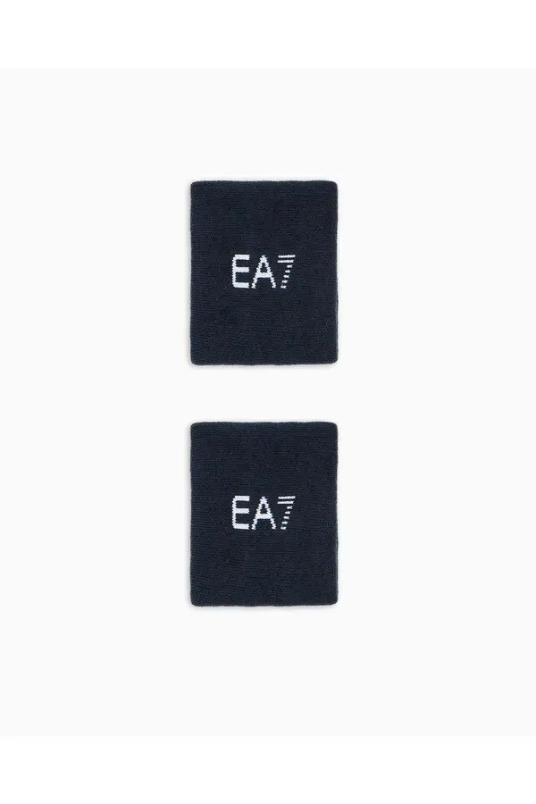 EA7 Stretch-cotton Blend Wristbands - Navy
