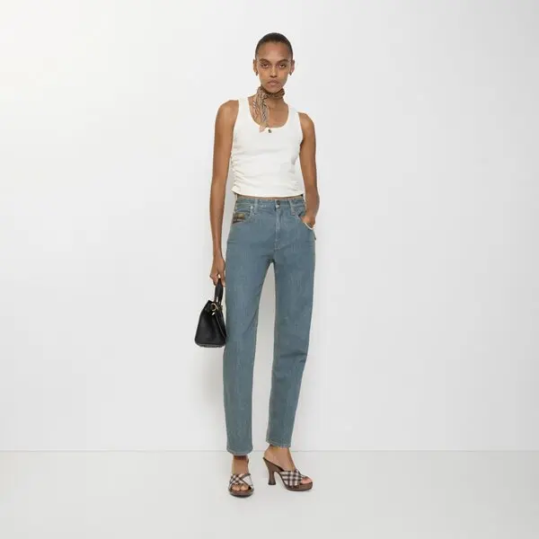 Burberry Mid-rise Straight Jeans - Mid Blue