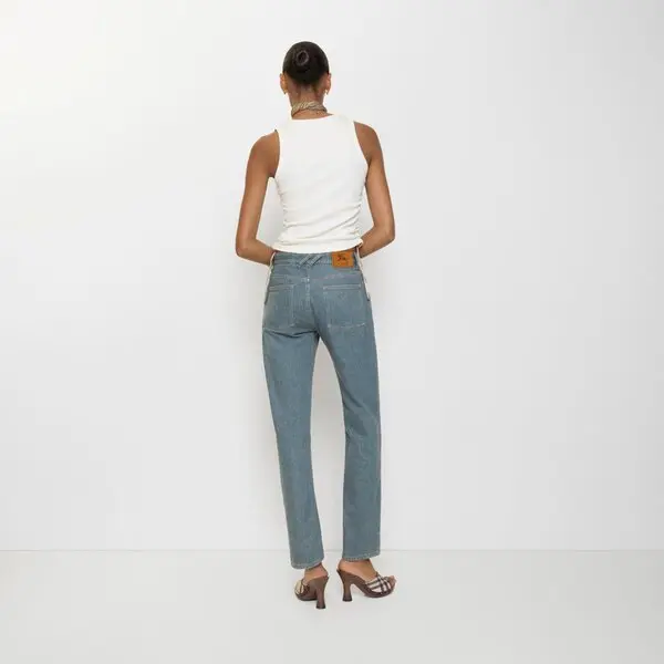Burberry Mid-rise Straight Jeans - Mid Blue