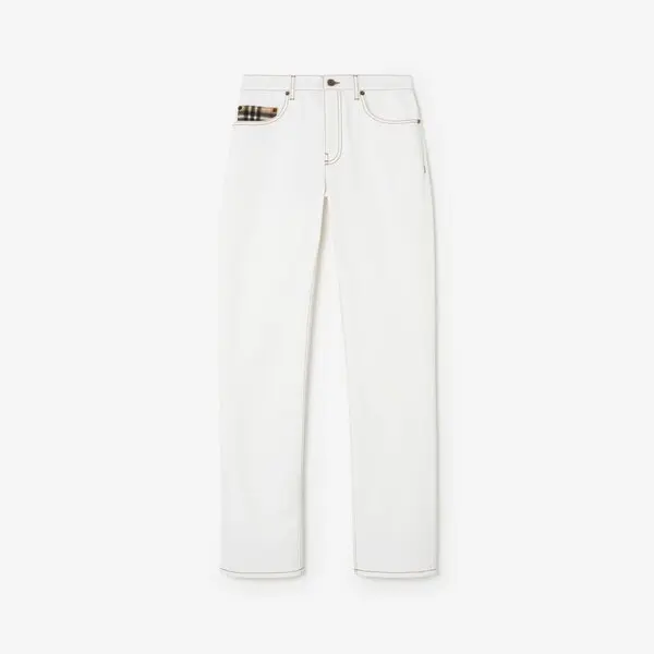 Burberry Mid-rise Straight Jeans - Optic White