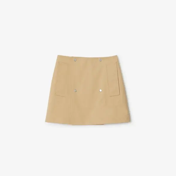 Burberry Bonded Gabardine Trench Mini Skirt