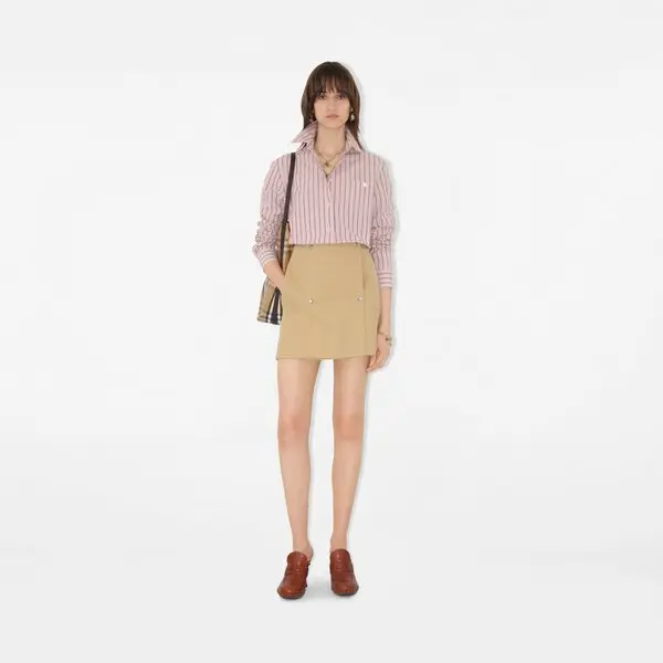 Burberry Bonded Gabardine Trench Mini Skirt