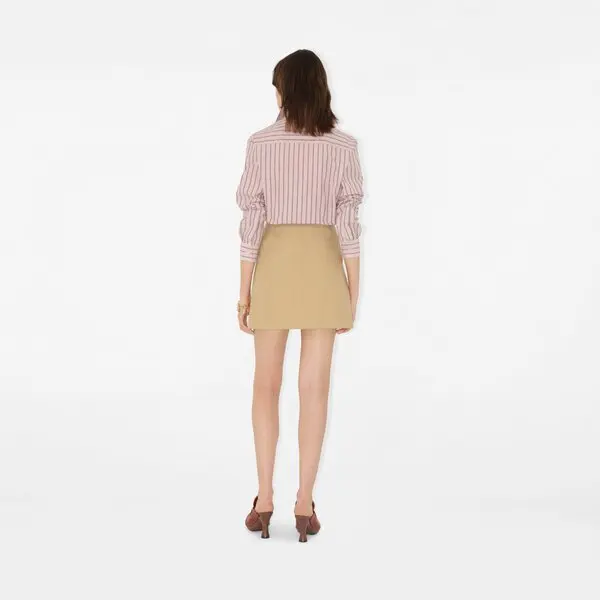 Burberry Bonded Gabardine Trench Mini Skirt