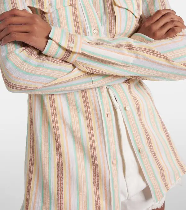 Chloé Striped Cotton Crepon Shirt