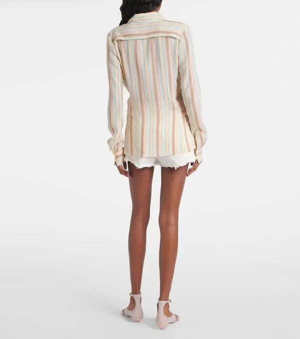 Chloé Striped Cotton Crepon Shirt