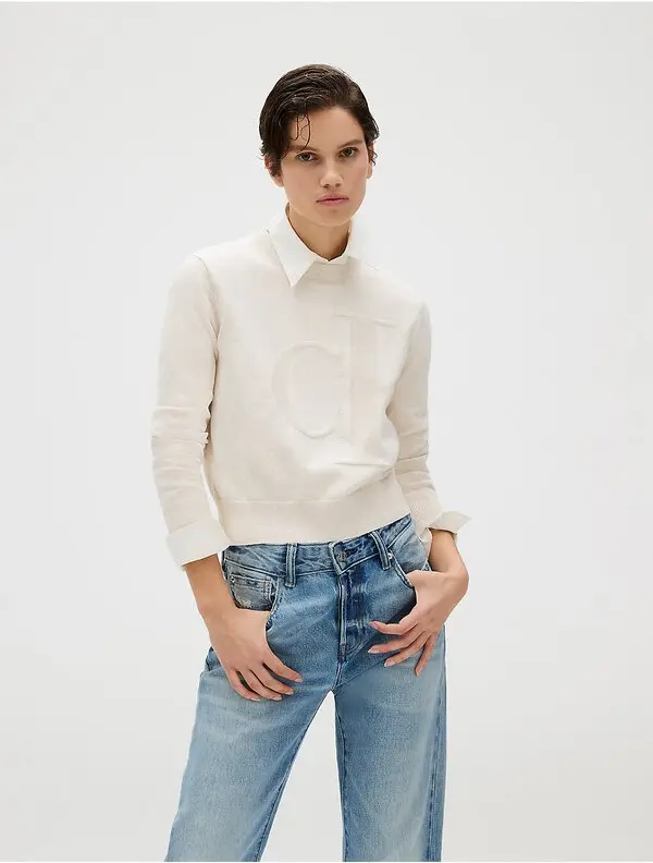Calvin Klein Relaxed Monogram Crewneck Sweater