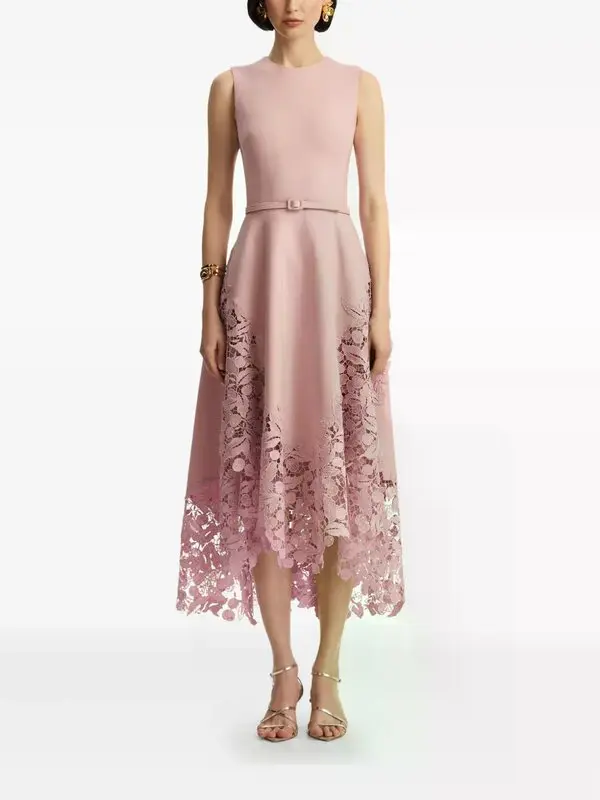 cherry lace midi dress Nawari Midi Dress in Printed Lace Cherry , Floral