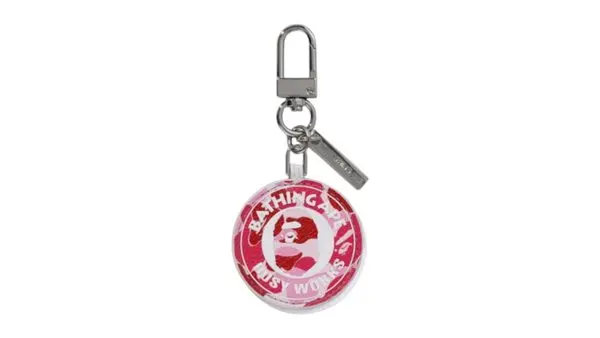 A BATHING APE Abc Camo Busy Works Keychain Keychain - Pink