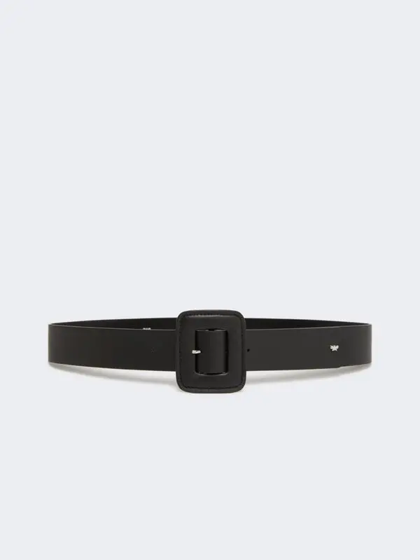 Max Mara Nappa Sheepskin Belt - Black