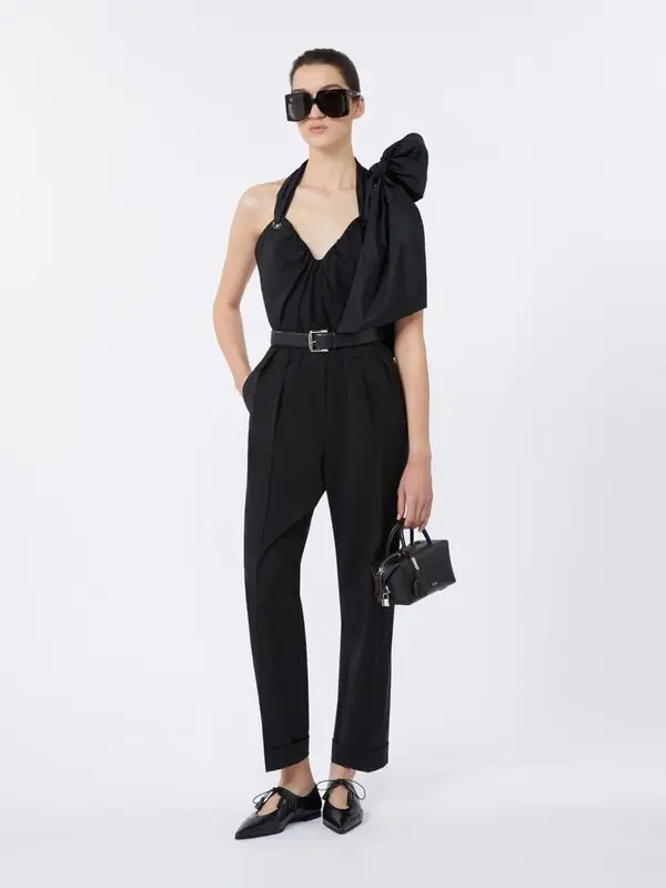 Max Mara Wool Canvas Jumpsuit - Black