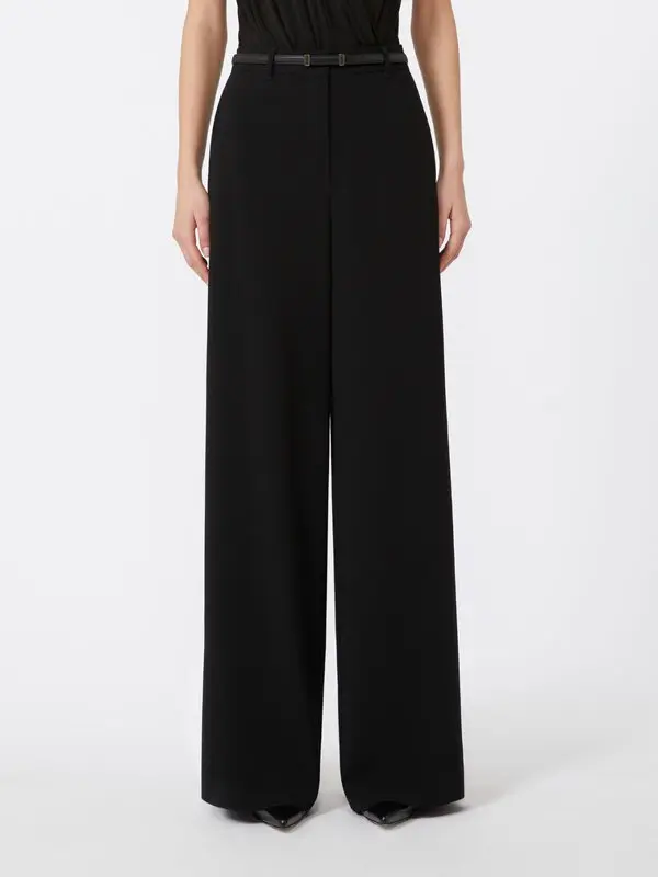 Max Mara Wide Cady Trousers With Belt