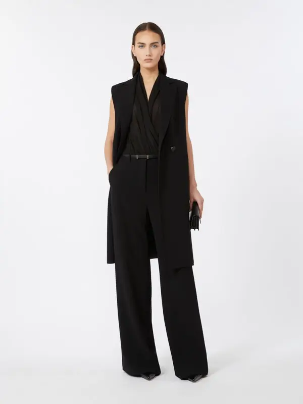 Max Mara Wide Cady Trousers With Belt