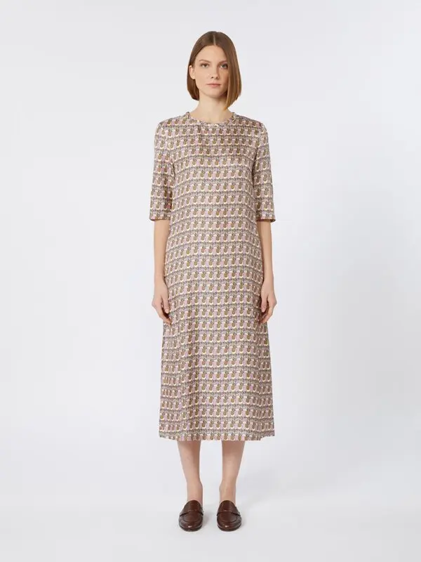 Max Mara Printed Silk Twill Maxi Dress