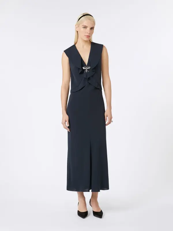 Max Mara Sleeveless Cady Midi Dress