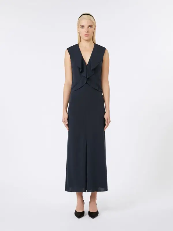 Max Mara Sleeveless Cady Midi Dress