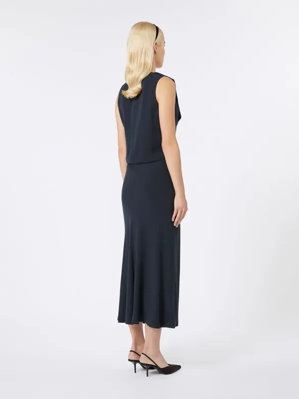 Max Mara Sleeveless Cady Midi Dress