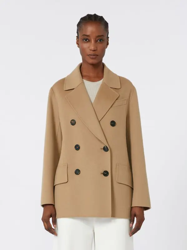 Max Mara Double-breasted Wool Jacket - Beige