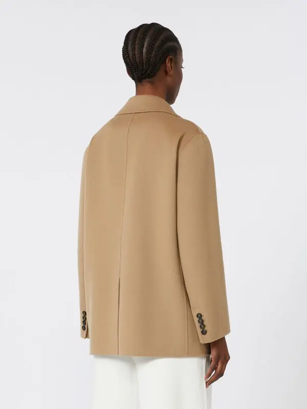 Max Mara Double-breasted Wool Jacket - Beige