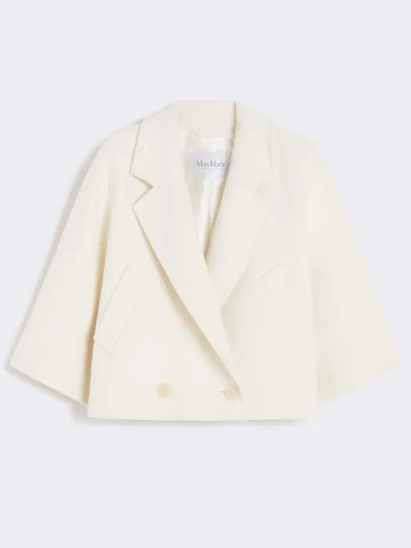 Max Mara Wool And Cashmere Cropped Jacket - White