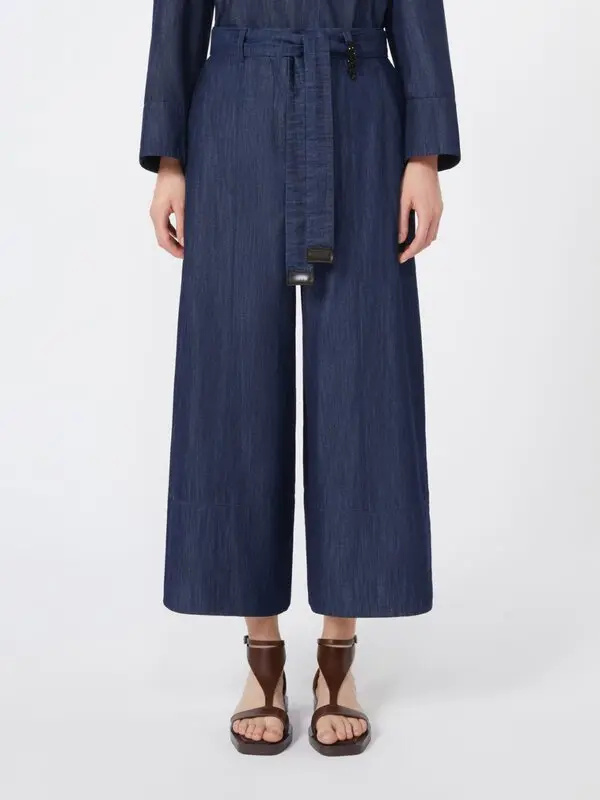 Max Mara Washed Denim Ankle Trousers