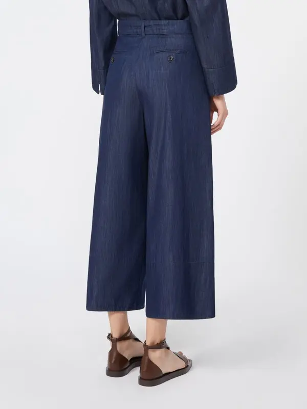 Max Mara Washed Denim Ankle Trousers