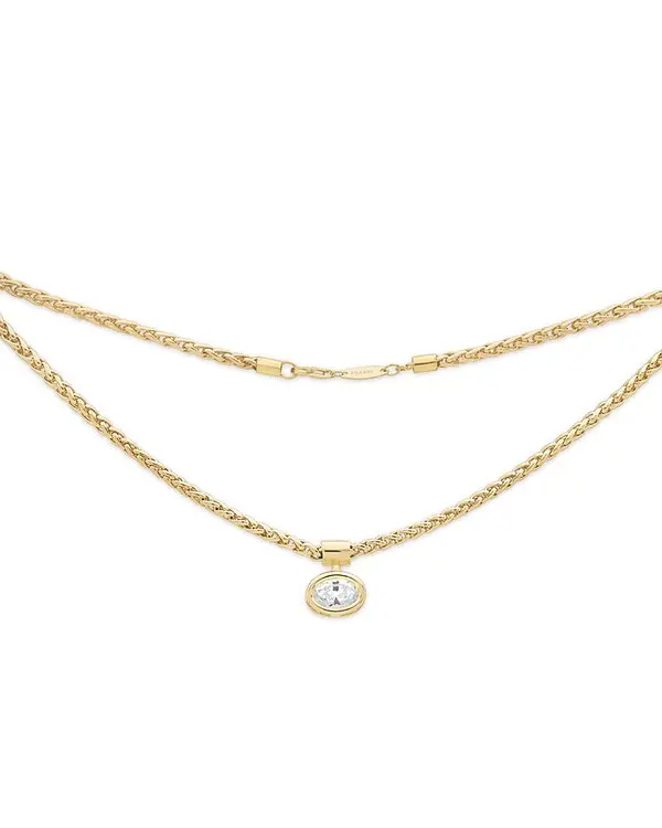 Shashi Bezel Solitaire Necklace - Gold