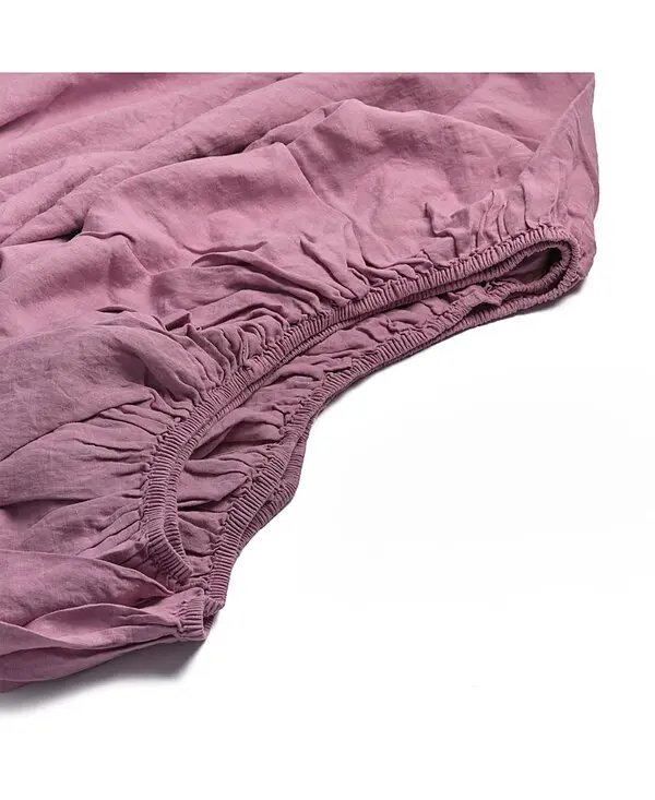 PIGLET IN BED Plain Linen Fitted Sheet