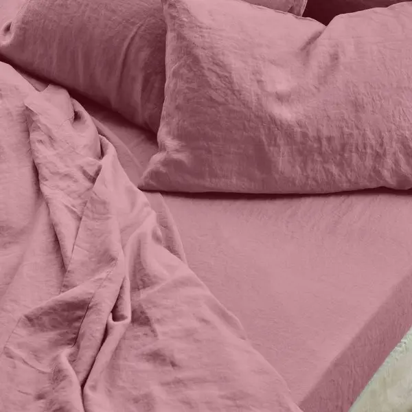 PIGLET IN BED Linen Fitted Sheet
