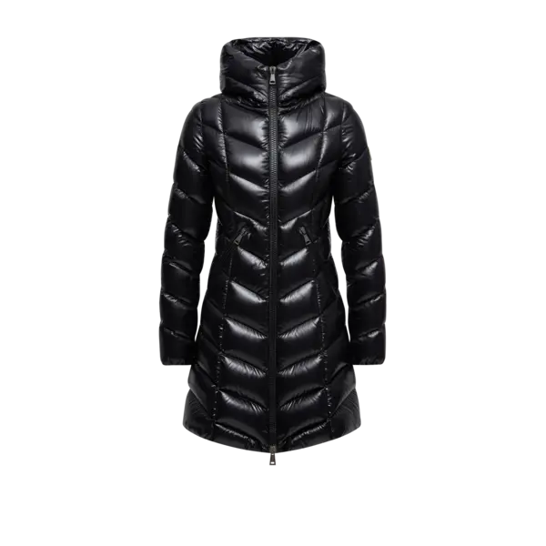 Moncler Marus Geometric-quilted Long Down Jacket