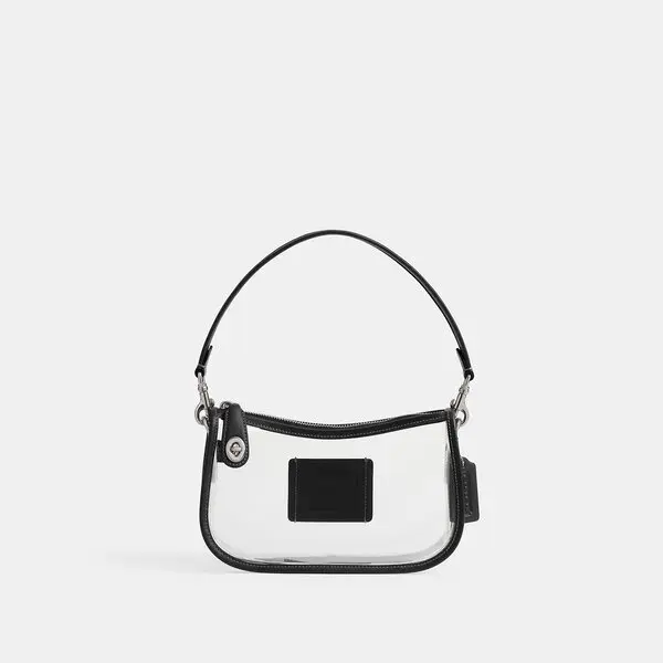 COACH Stadium Swinger Bag - Silver/black