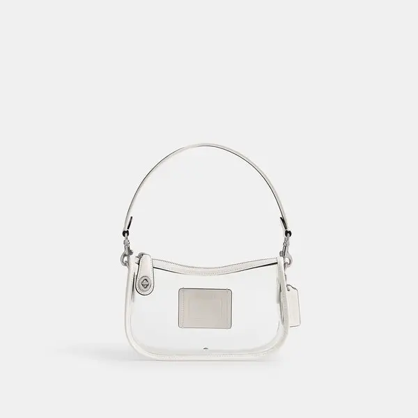 COACH Stadium Swinger Bag - Silver/chalk