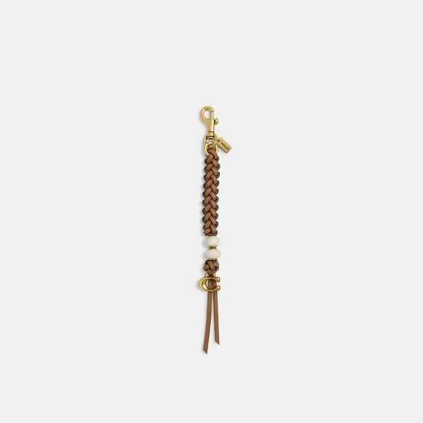 COACH Heritage Bead Bag Charm - Brass/honey Brown Multi