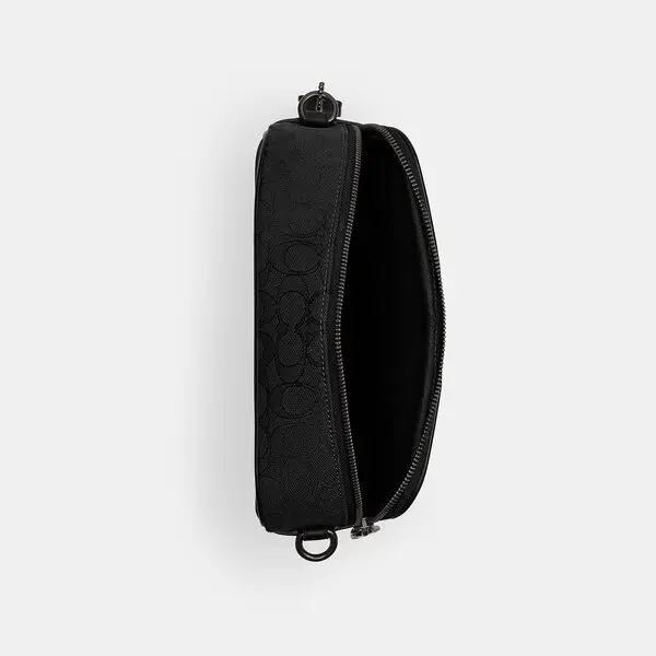Coach Theo Camera Bag In Signature Jacquard - Black