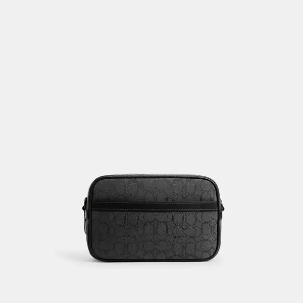 Coach Theo Camera Bag In Signature Jacquard - Black