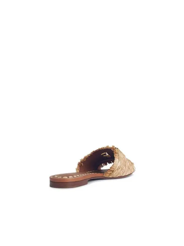 Dolce & Gabbana Raffia Braid Slipper - Beige