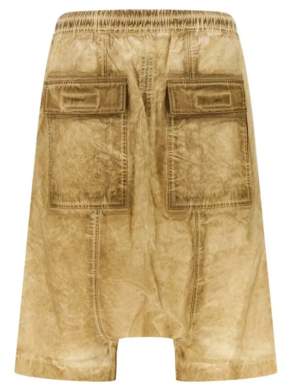 Rick Owens Drawstring Pods Bermuda Shorts - Beige
