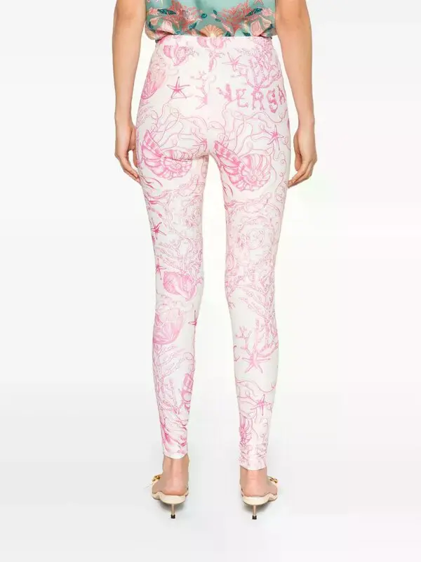 Versace Underwater Barocco-print Leggings