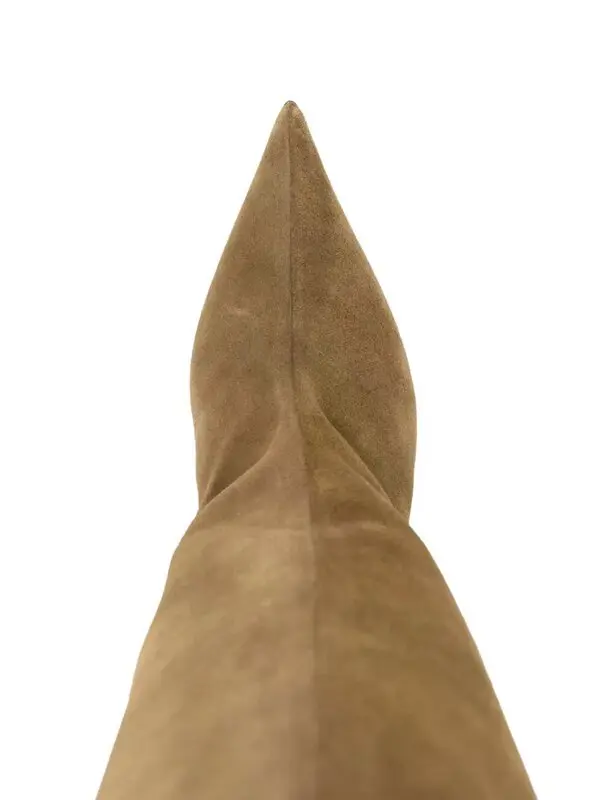 Attico Lea Leather Boots - Green