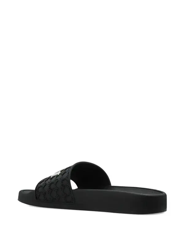Amiri Ma Quad Logo-embossed Slides - Black