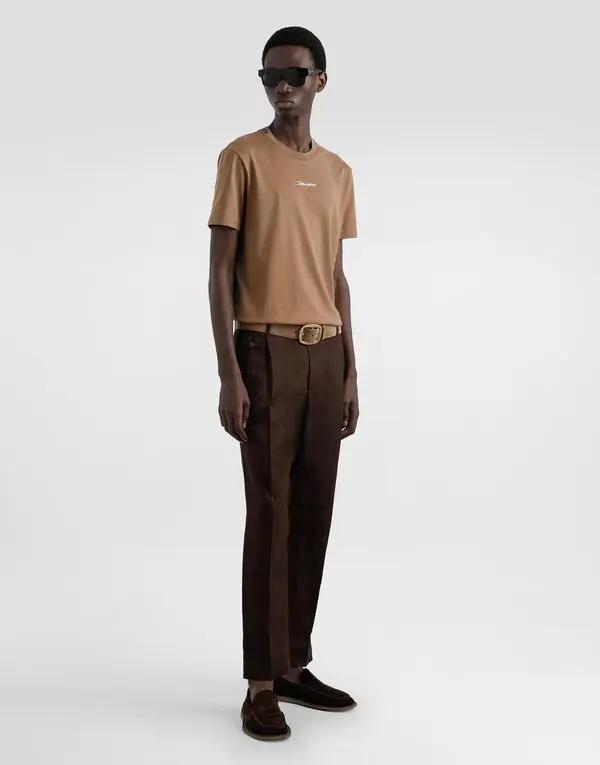 Dolce & Gabbana Linen Trousers - Brown