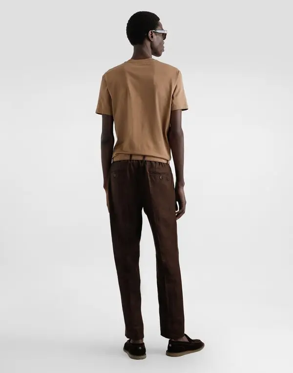 Dolce & Gabbana Linen Trousers - Brown
