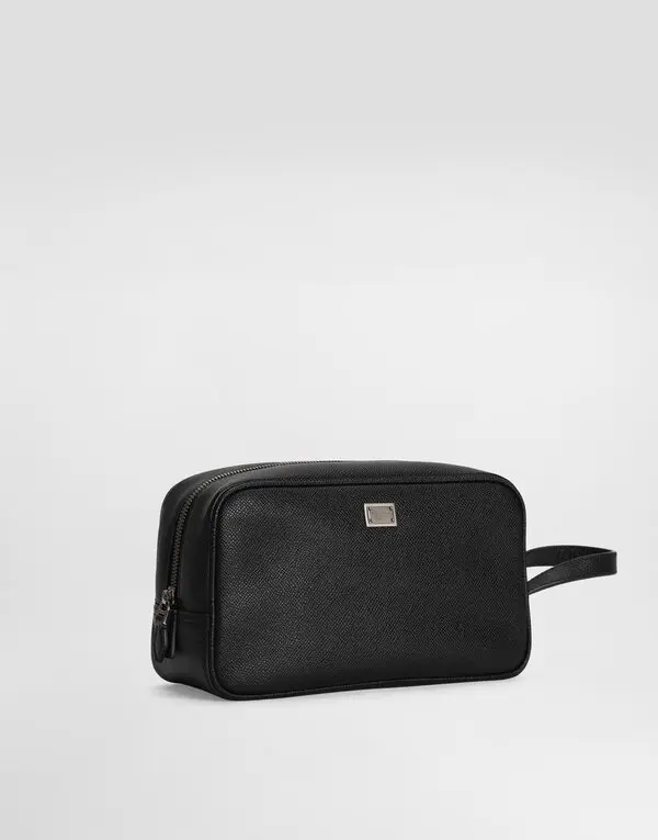 Dolce & Gabbana Sicily Calfskin Necessaire - Black