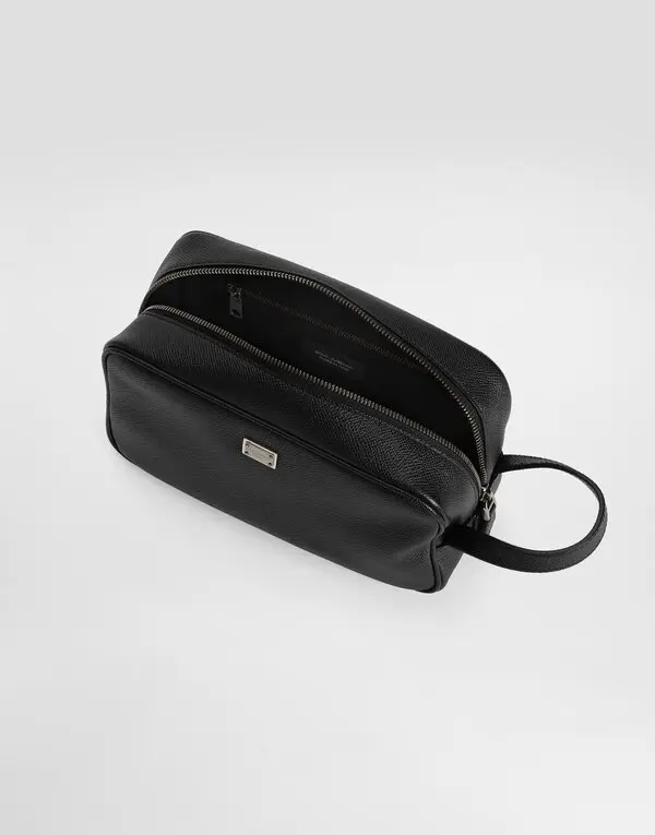 Dolce & Gabbana Sicily Calfskin Necessaire - Black