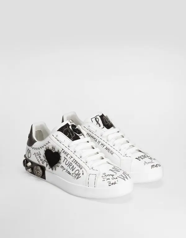 Dolce & Gabbana Portofino Calfskin Sneakers - Multicolor