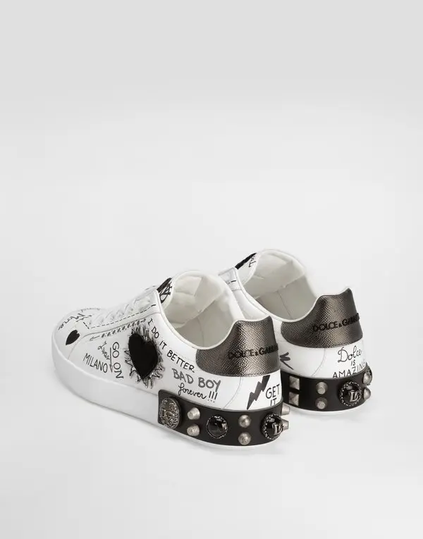 Dolce & Gabbana Portofino Calfskin Sneakers - Multicolor