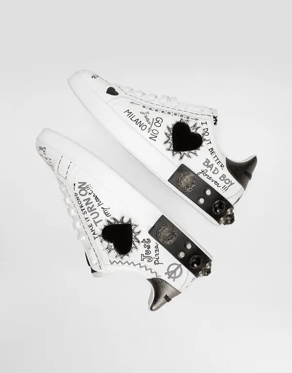 Dolce & Gabbana Portofino Calfskin Sneakers - Multicolor