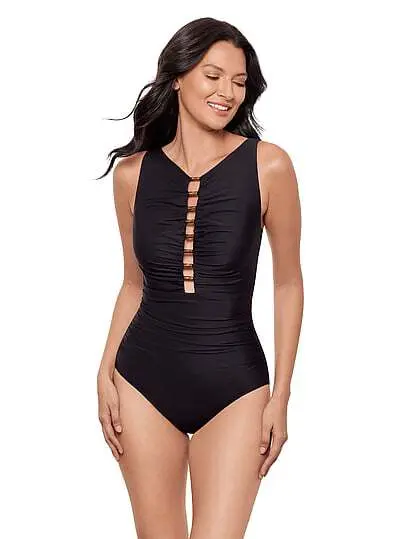 Victoria's Secret Miraclesuit Swizzle One-piece Swimsuit - Print
