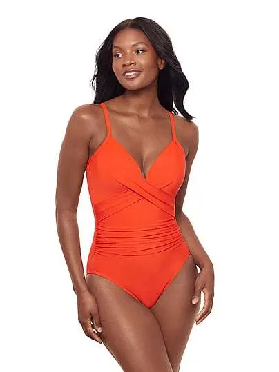 Victoria's Secret Miraclesuit Captivate One-piece Swimsuit - Orange
